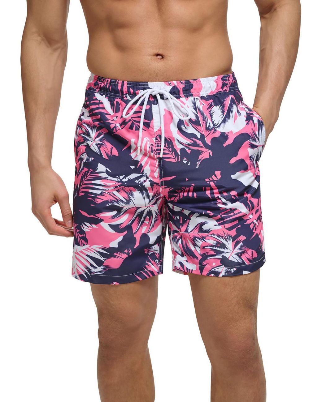 Calvin Klein Bard Short Quick Dry Swim Trunks in Blue for Men | Lyst