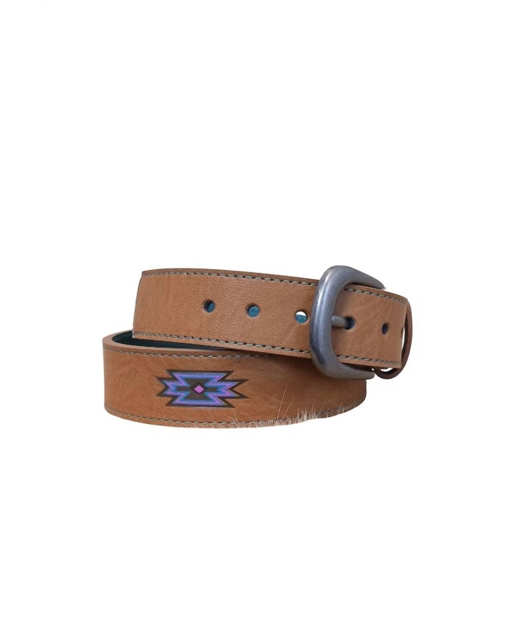 Catchfly Aztec Design Print Belt in Brown | Lyst