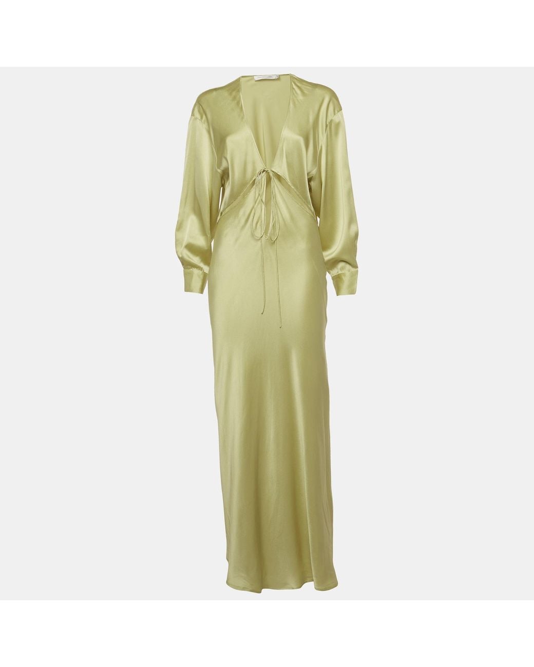 Christopher Esber Light Silk Cut Out Maxi Dress in Green | Lyst