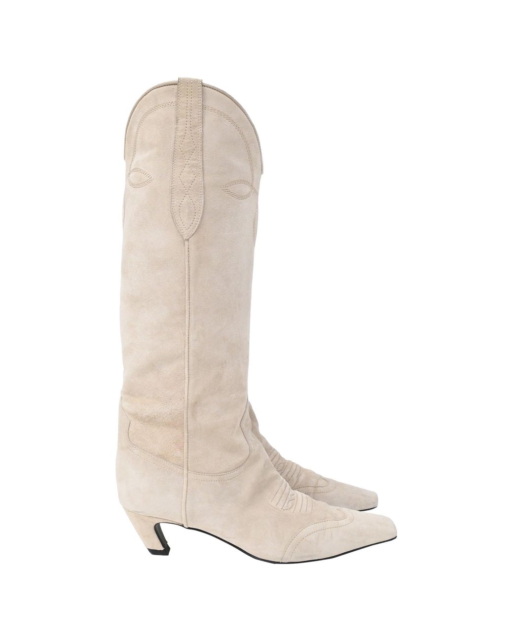Khaite Dallas Western Boots in Natural | Lyst