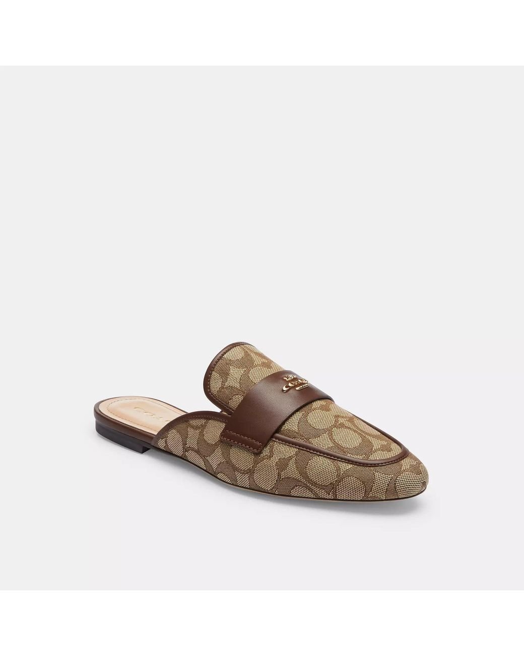 COACH Samie Slide in Brown | Lyst