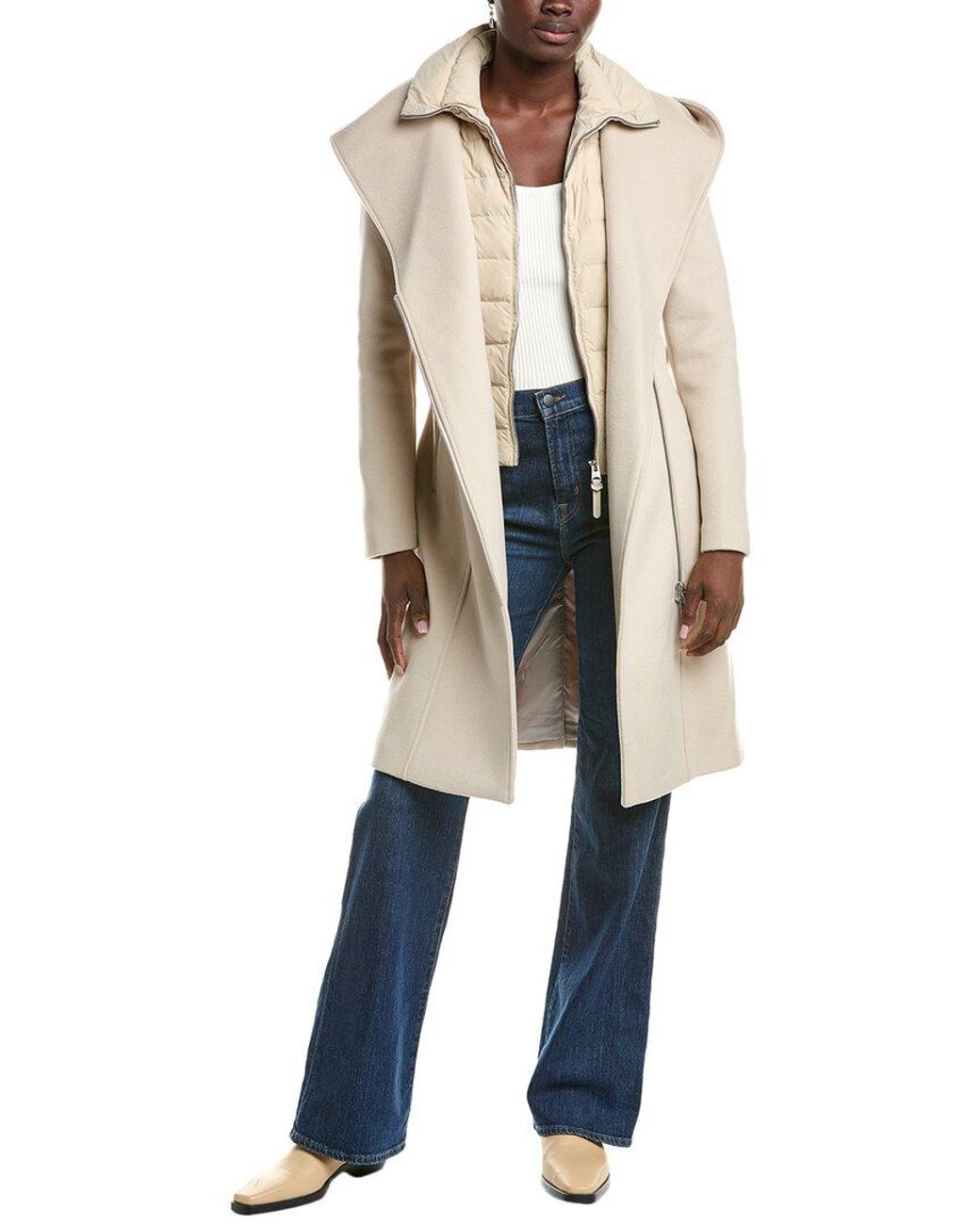 Mackage Shia Double Face Wool Trench Coat in Natural | Lyst