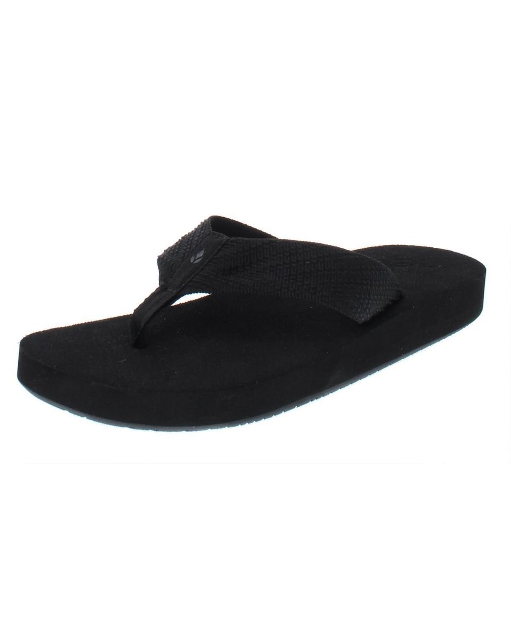 Reef Sandy Love Flip-Flops Wedge Thong Sandals in Black | Lyst