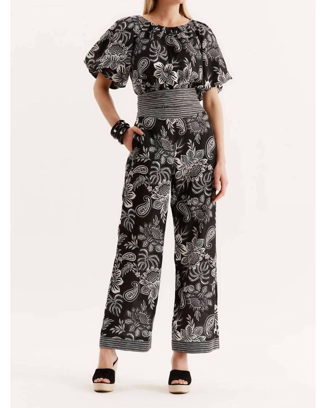 tyler boe Hannah Linen Top in Black | Lyst