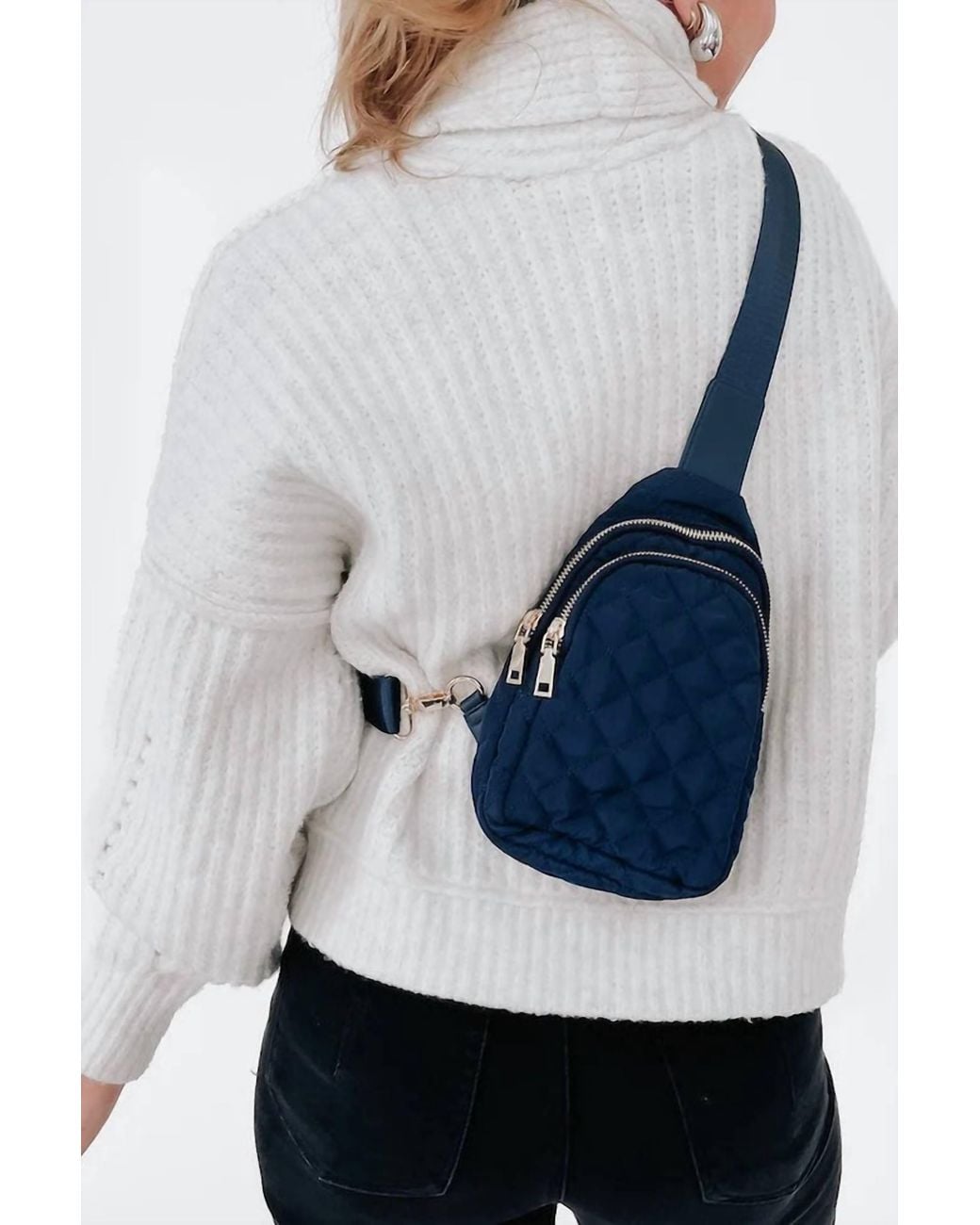 Pretty Simple Pinelope Puffer Bum Bag in Gray | Lyst