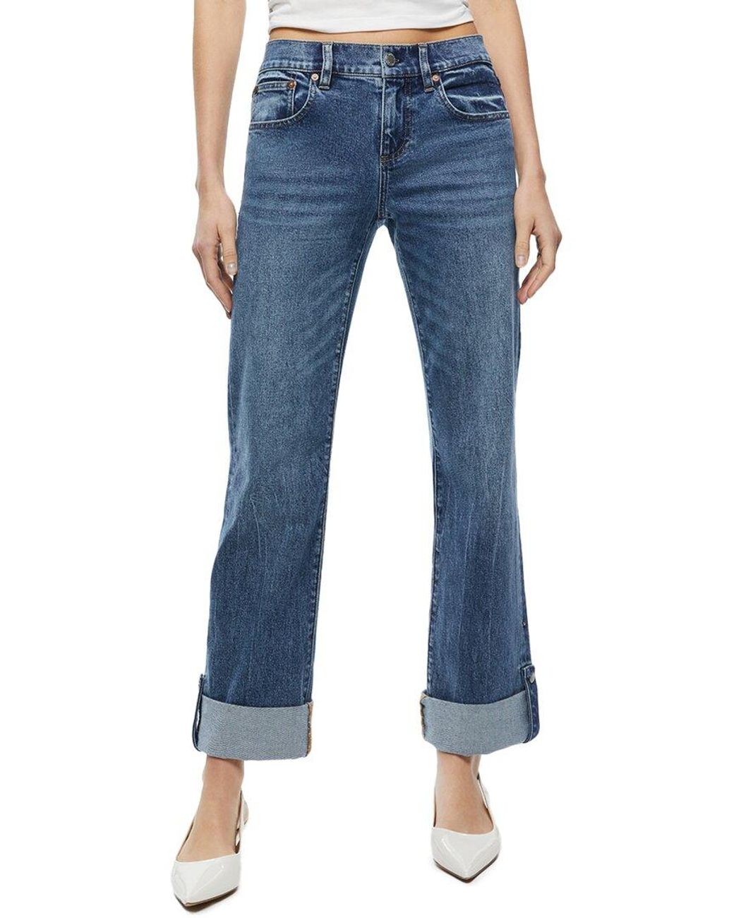 Alice + Olivia Alice + Olivia Abilene Ultra Low-rise Jean in Blue | Lyst