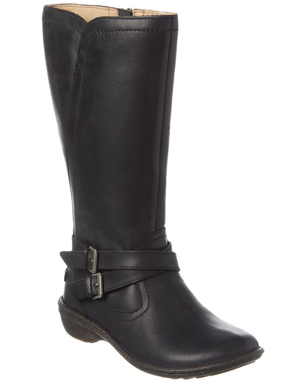 UGG Rosen Leather Boot in Black | Lyst