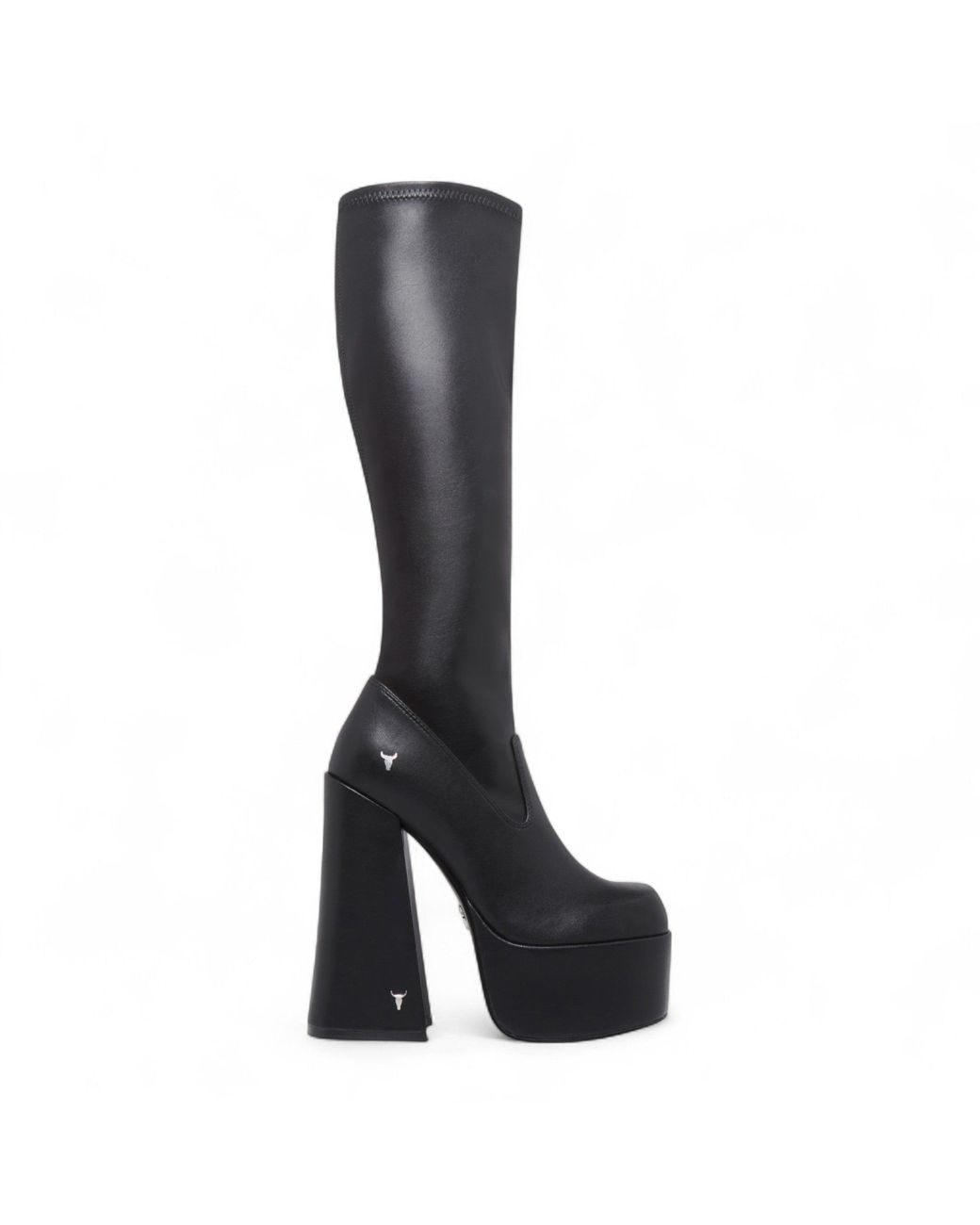 Windsor Smith Knee-High Sock Platform Goth Heel Boots in Black | Lyst