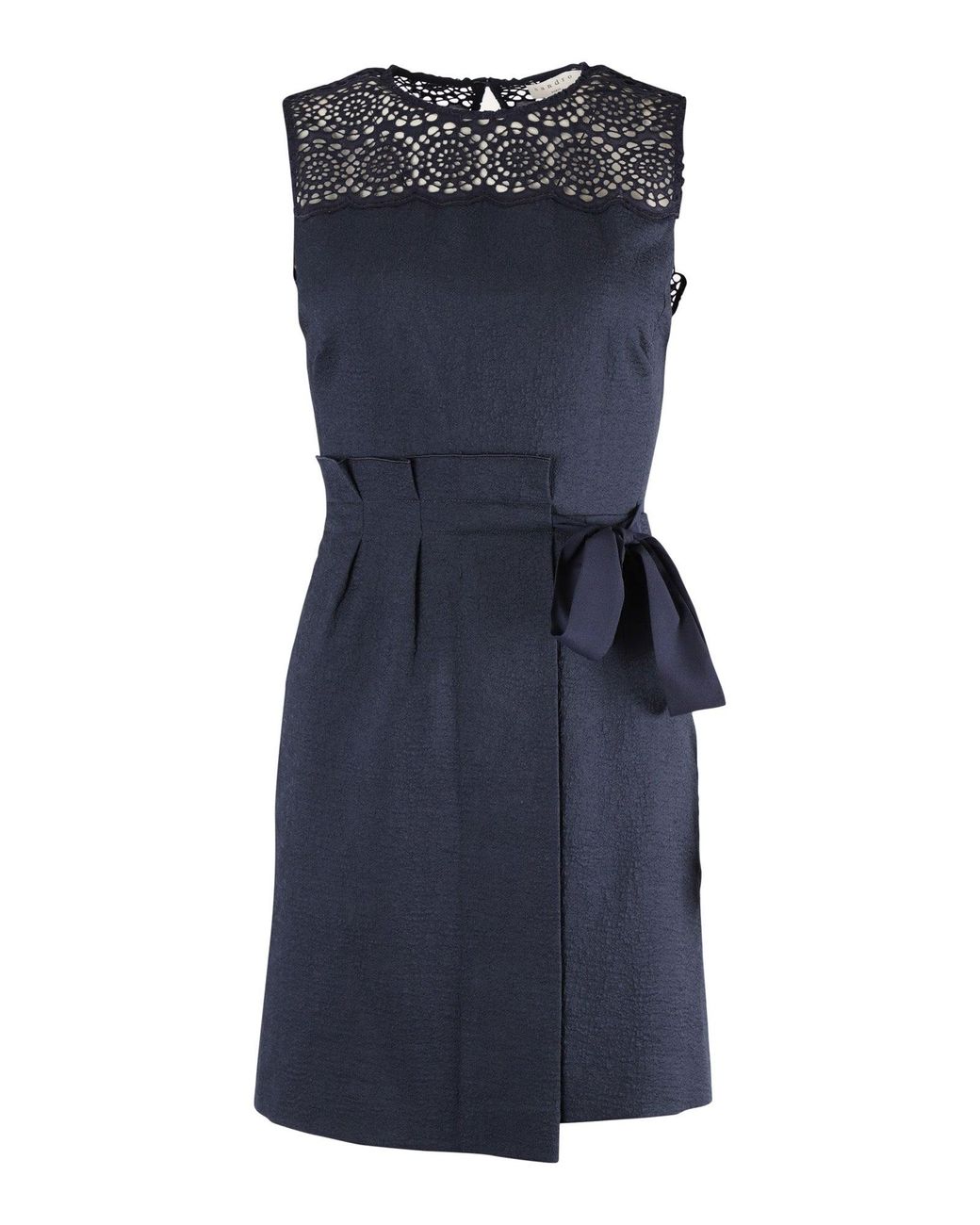 Sandro Sandro Justin Jacquard Mini Dress in Blue | Lyst
