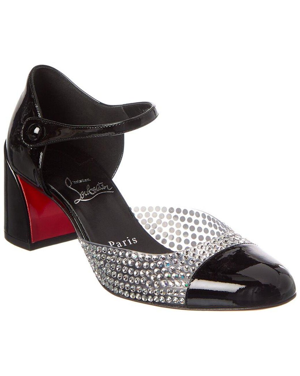 Christian Louboutin Miss Mj Strass 55 Patent Pump in Metallic | Lyst