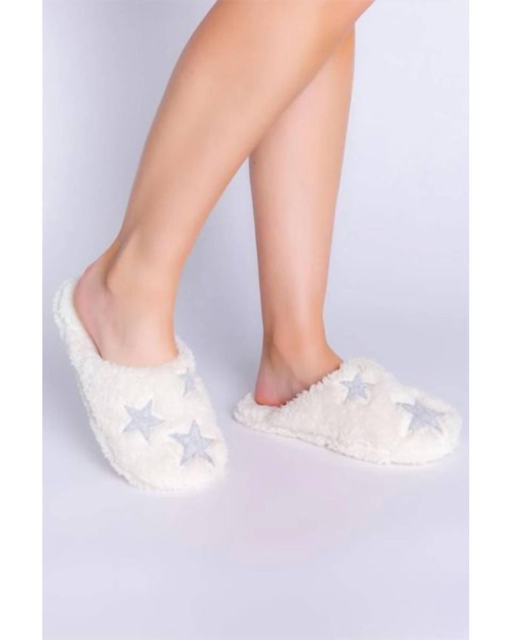 Pj Salvage Star Cozy Slippers in White | Lyst