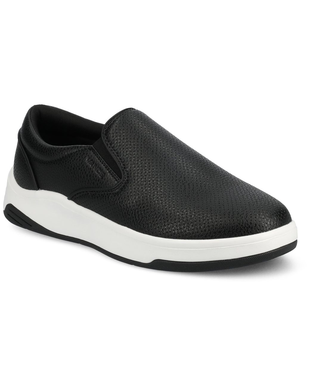 Vance Co. Vance Townes Comfort Perforated Slip-On Sneaker in Black for ...