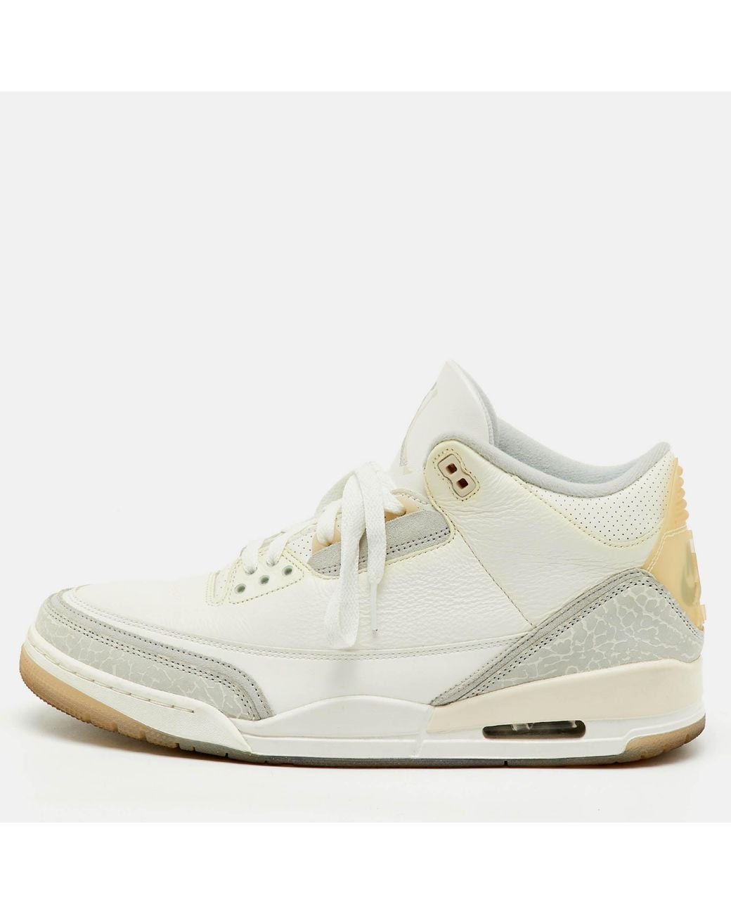 Nike S/ Leather Jordan 3 Retro Craft Ivory Sneakers in White for Men | Lyst