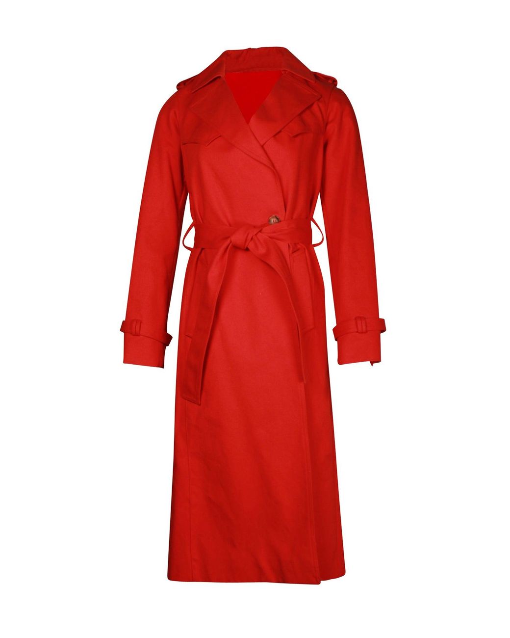 Maje Goldie Trench Coat in Red | Lyst
