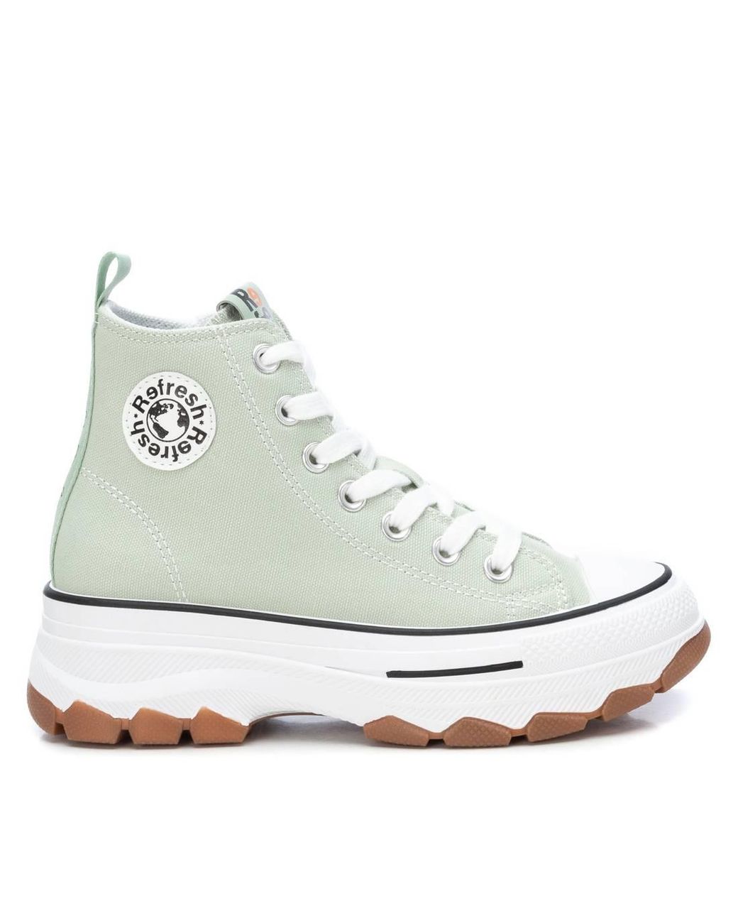 Xti Refresh Collection Canvas High Top Sneakers With Platform Sole in ...