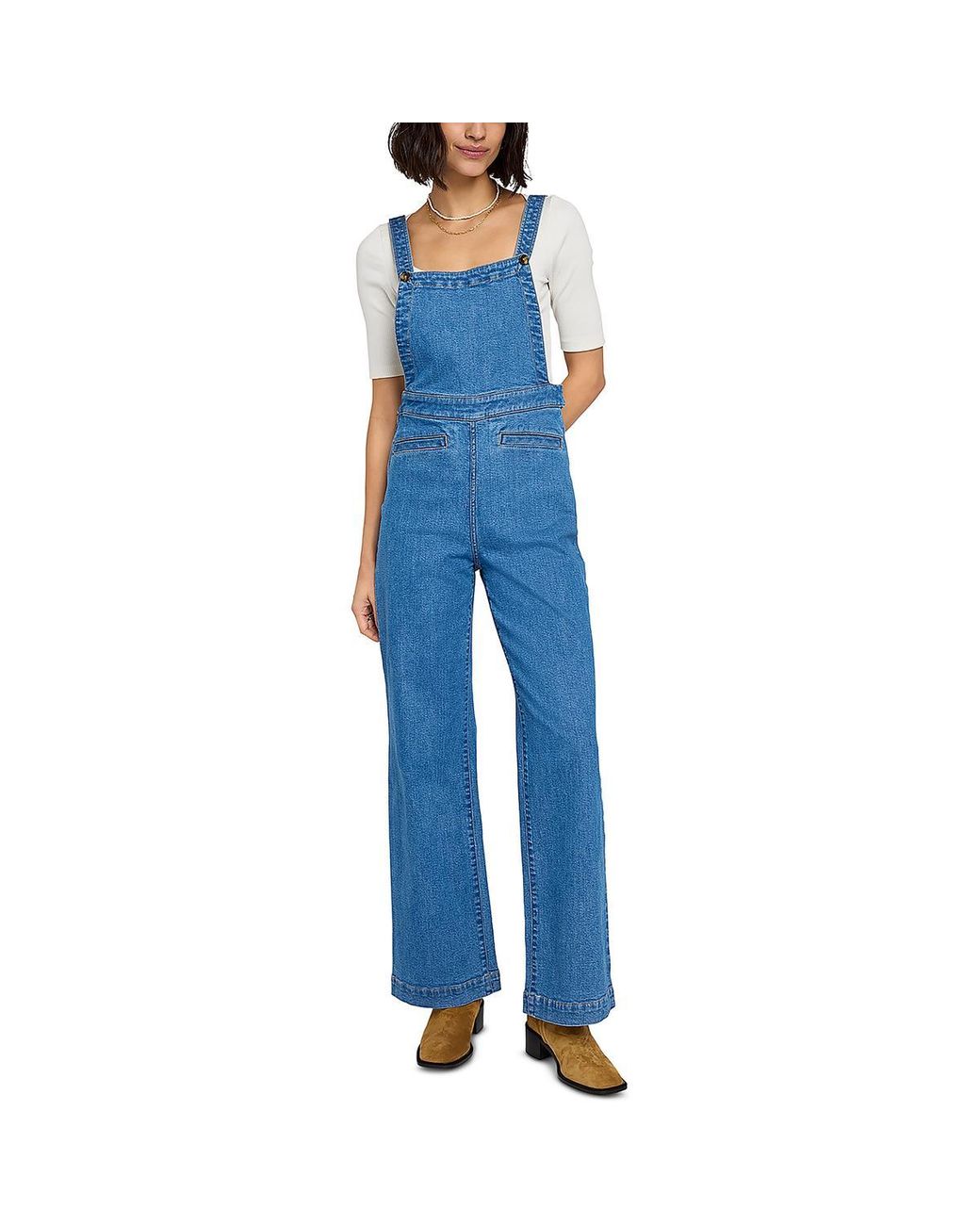 Faherty Denim Overall Jumpsuit in Blue | Lyst