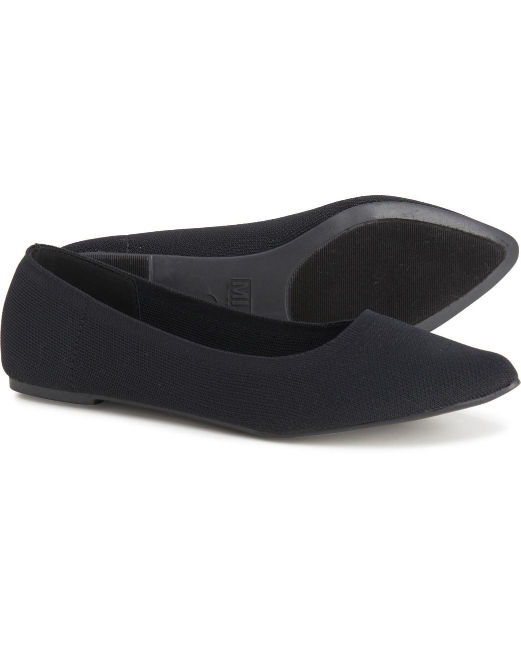 Mia Jules Fly Knit Ballet Flats In Black Lyst