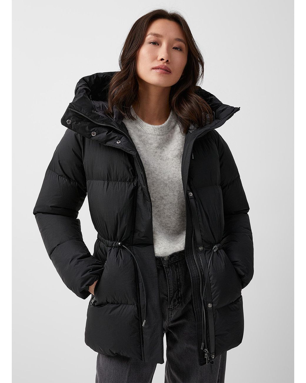 Mackage Freya Drawcord Waist Puffer Jacket in Black | Lyst