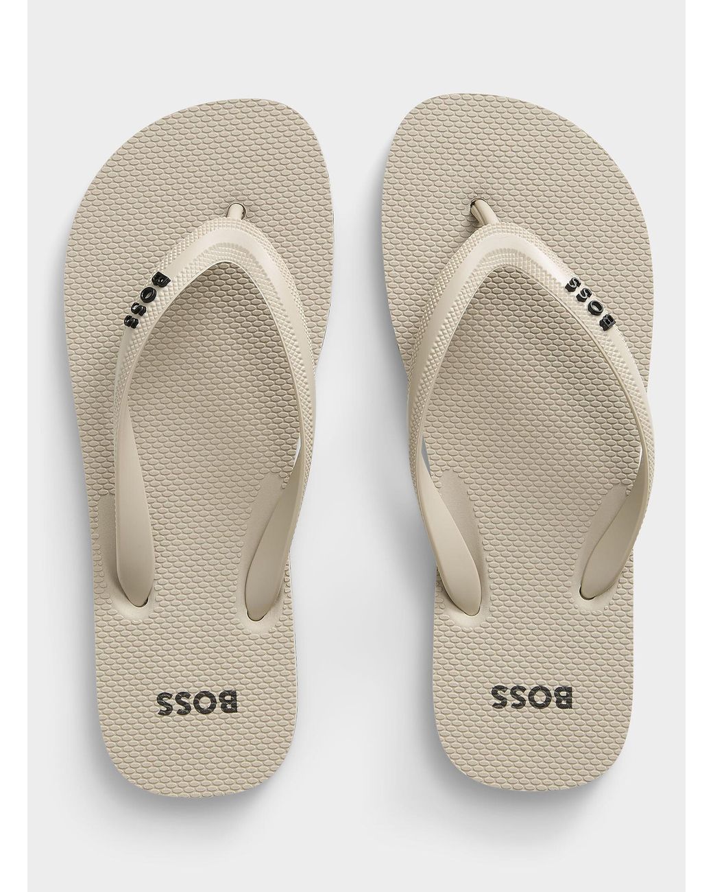 BOSS Accent Logo Flip in Natural for Men | Lyst