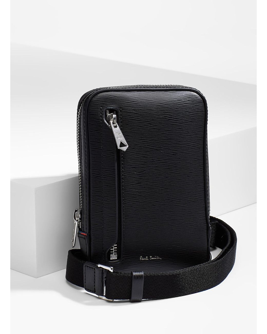 Paul Smith Leather Small Neck Pouch in Black for Men - Lyst