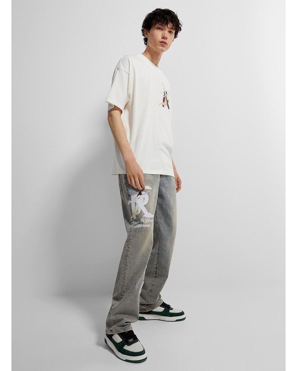 Represent Storms In Heaven Jean Straight Fit in White for Men | Lyst