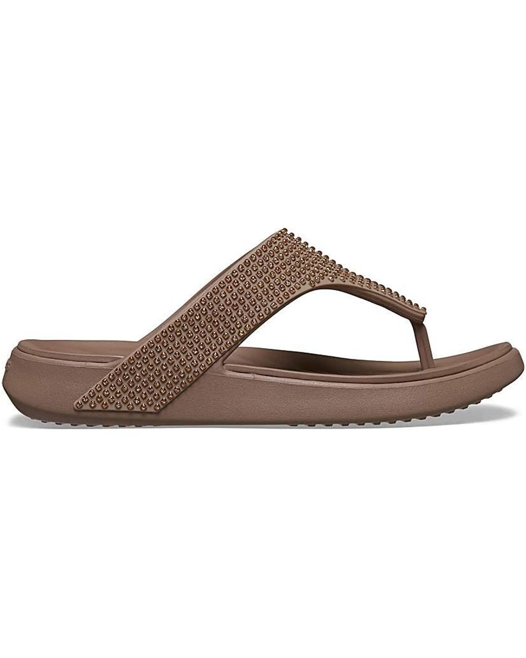 Crocs™ Getaway Triangle Flip Flop in Brown | Lyst UK