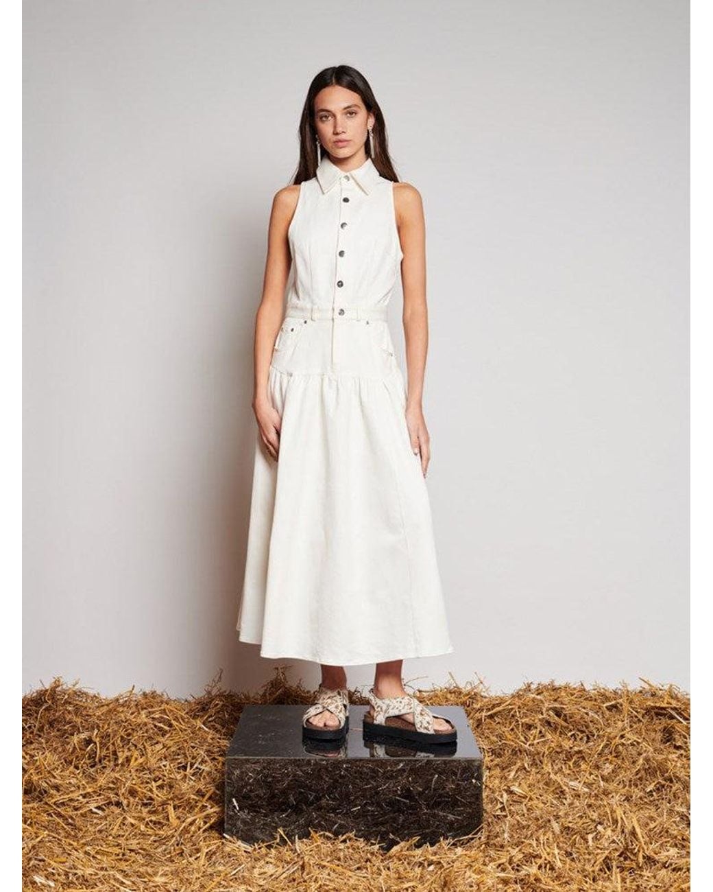 Sister Jane Ghospell Darby Midi Dress in White | Lyst