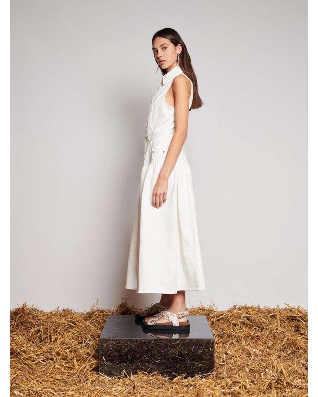 Sister Jane Ghospell Darby Midi Dress in White | Lyst