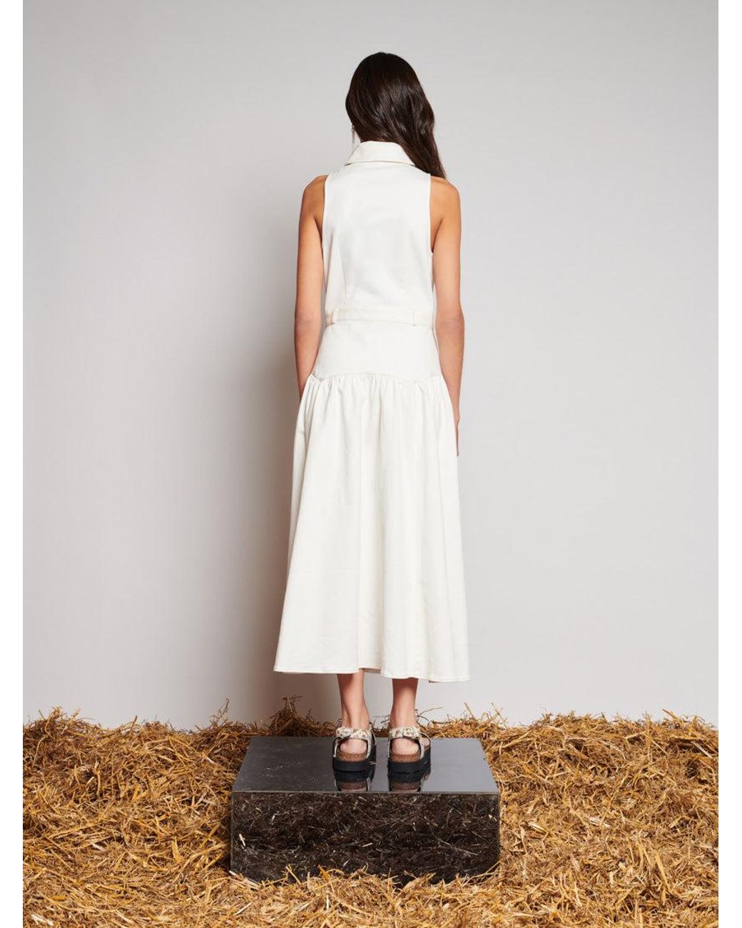 Sister Jane Ghospell Darby Midi Dress in White | Lyst