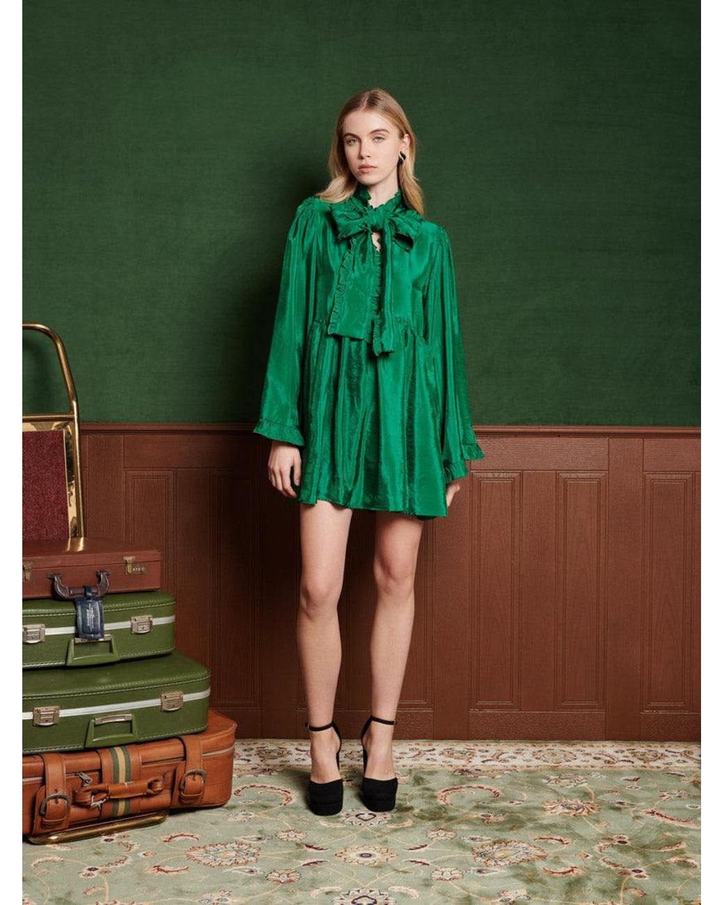 Sister Jane Emerald Bow Mini Dress in Green | Lyst UK Sister Jane Emerald Bow Mini Dress in Green | Lyst UK