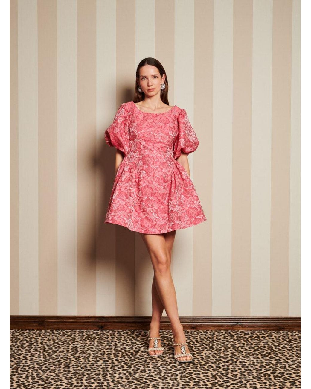 Sister Jane Dream Amour Jacquard Mini Dress in Pink | Lyst UK