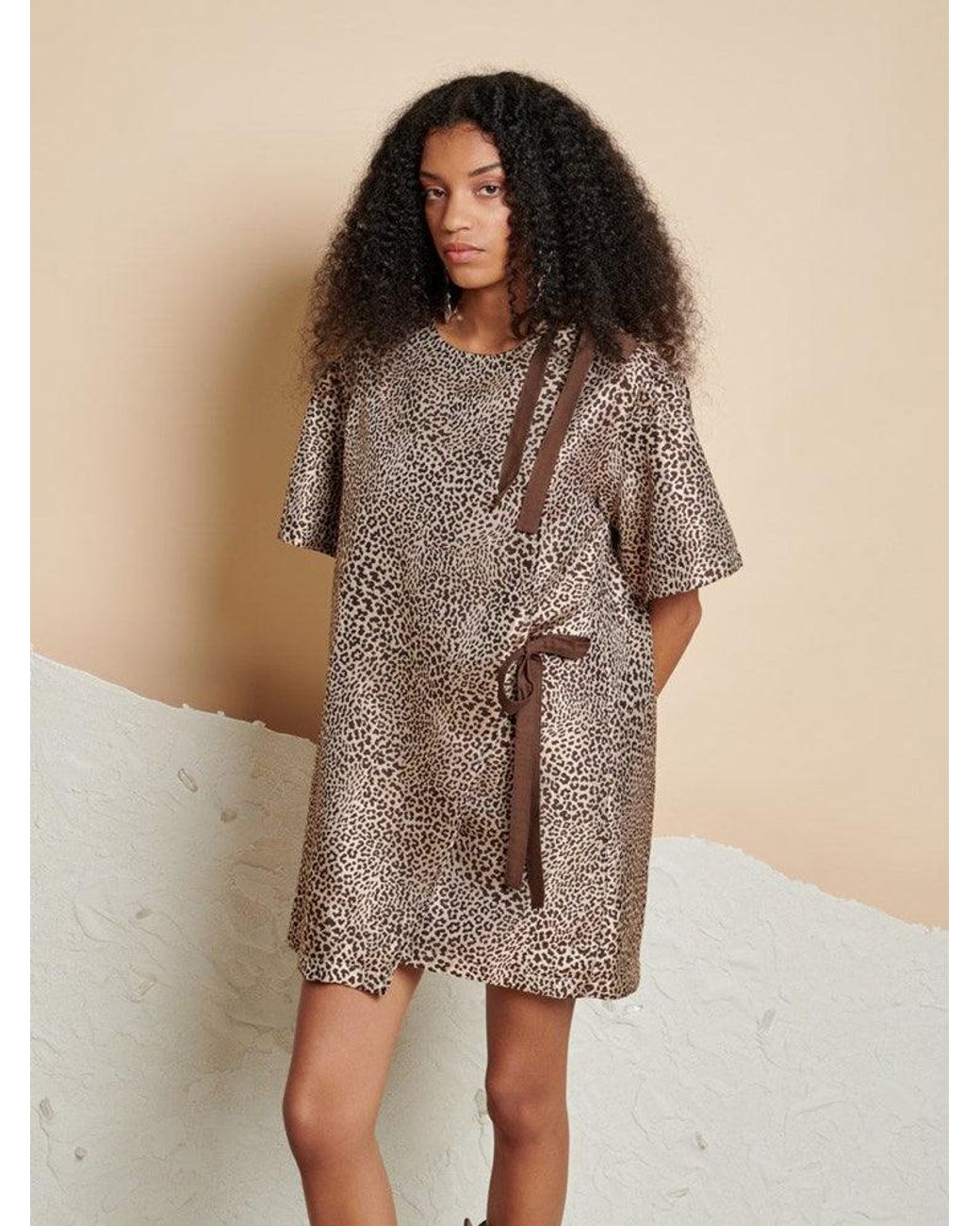 Sister Jane Ghospell Leighton Leopard Wrap Dress in Brown | Lyst