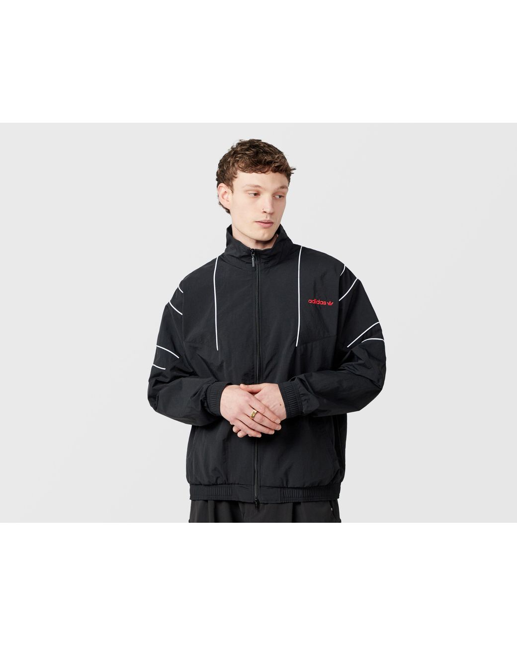 adidas Originals Cutline Track Top in Black for Men | Lyst UK