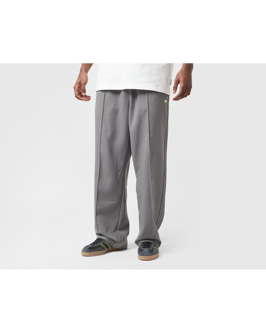 adidas Originals Firebird Loose Pinstripe Track Pants in Black for Men ...