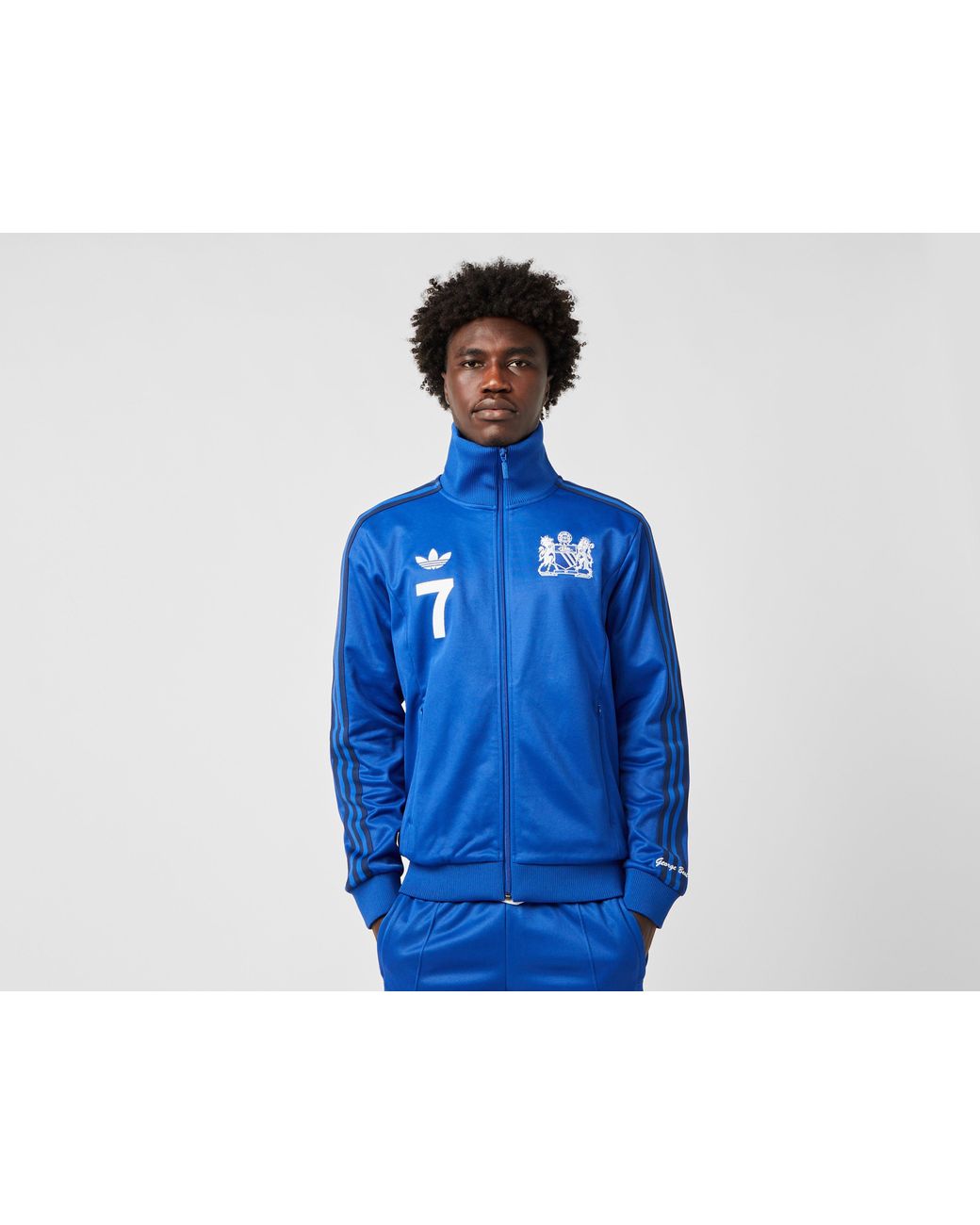 adidas Mufc George Best Track Top in Blue for Men | Lyst UK