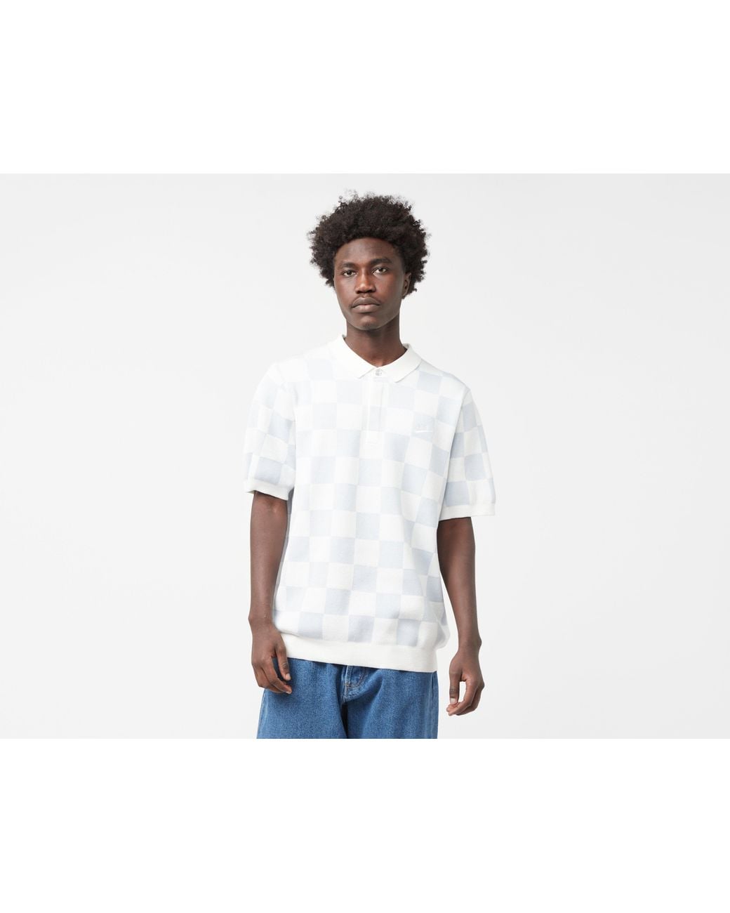 Nike Club Checkers Polo Shirt in Black for Men | Lyst UK