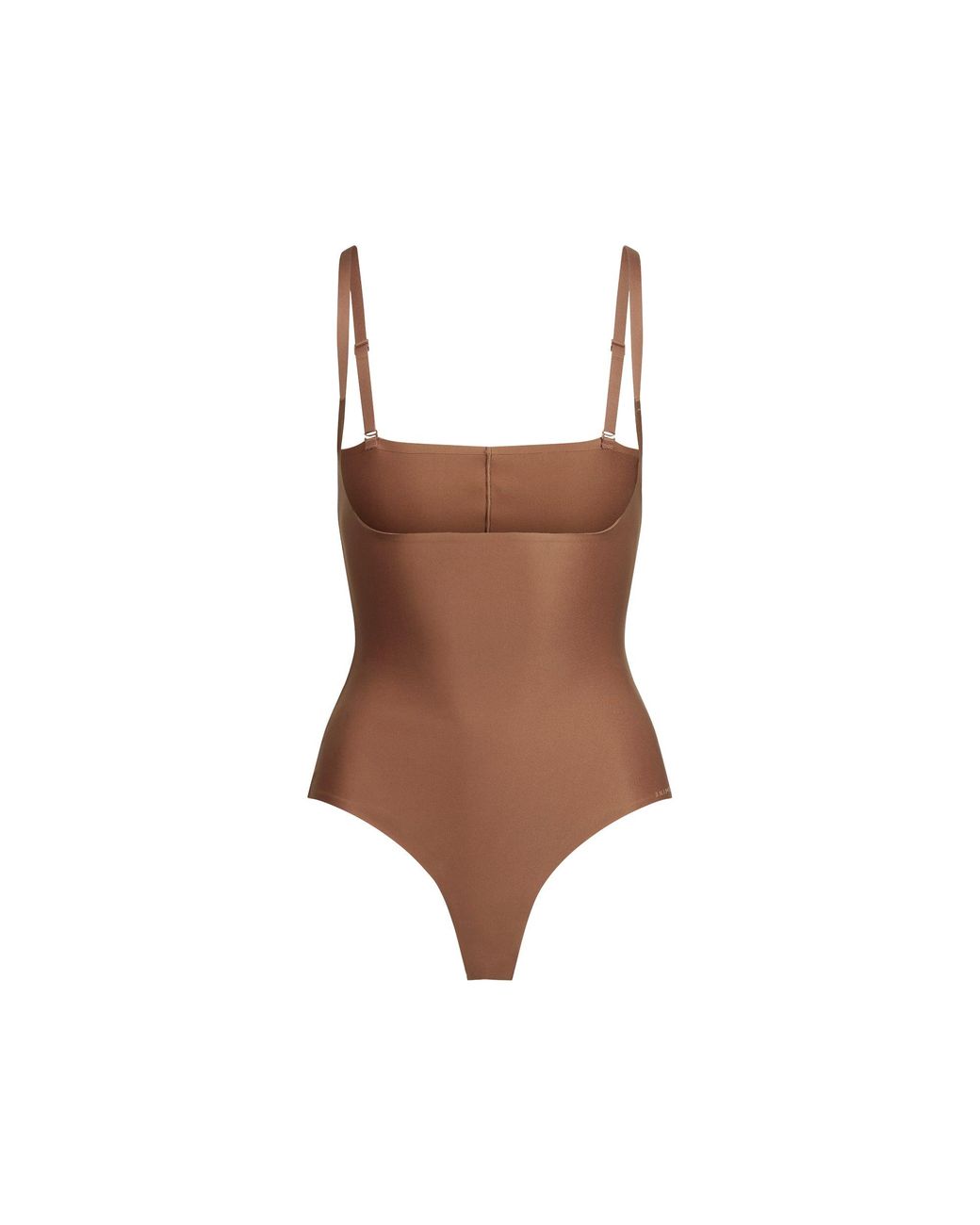 Skims Core Sculpt Open Bust Thong Bodysuit in Brown | Lyst