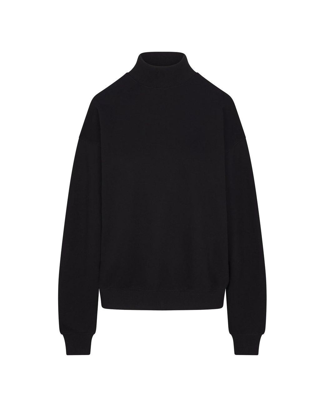 Skims Oversized Mock Neck Pullover in Black | Lyst