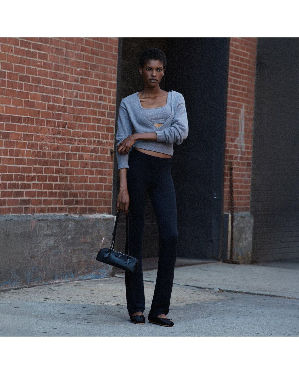 Skims Wrap Sweater in Gray | Lyst