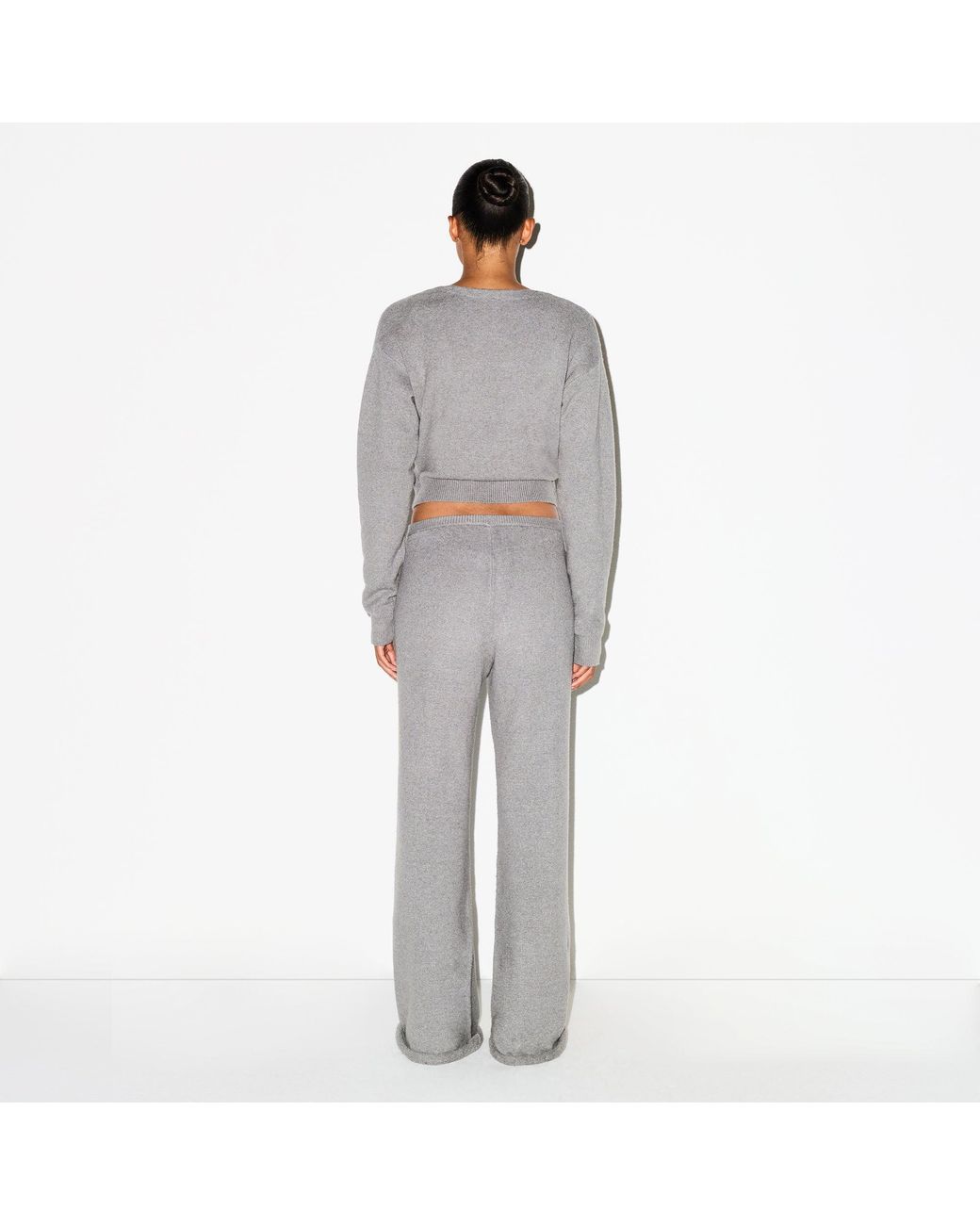 Skims Wrap Sweater in Gray | Lyst