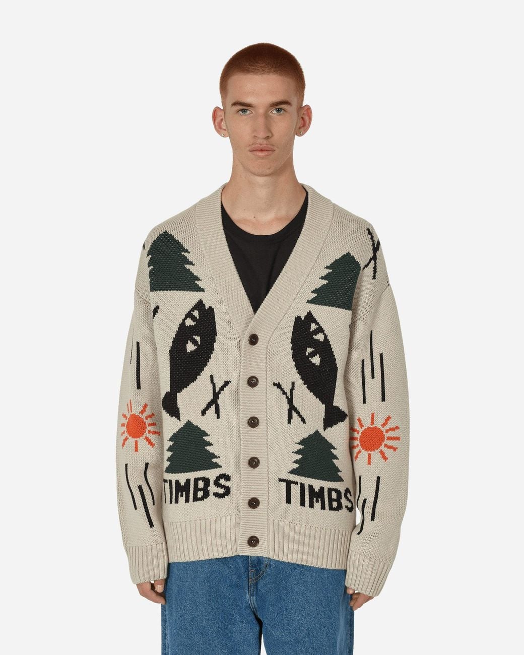 Timberland Nina Chanel Abney Intarsia Cardigan Light in Gray for Men | Lyst