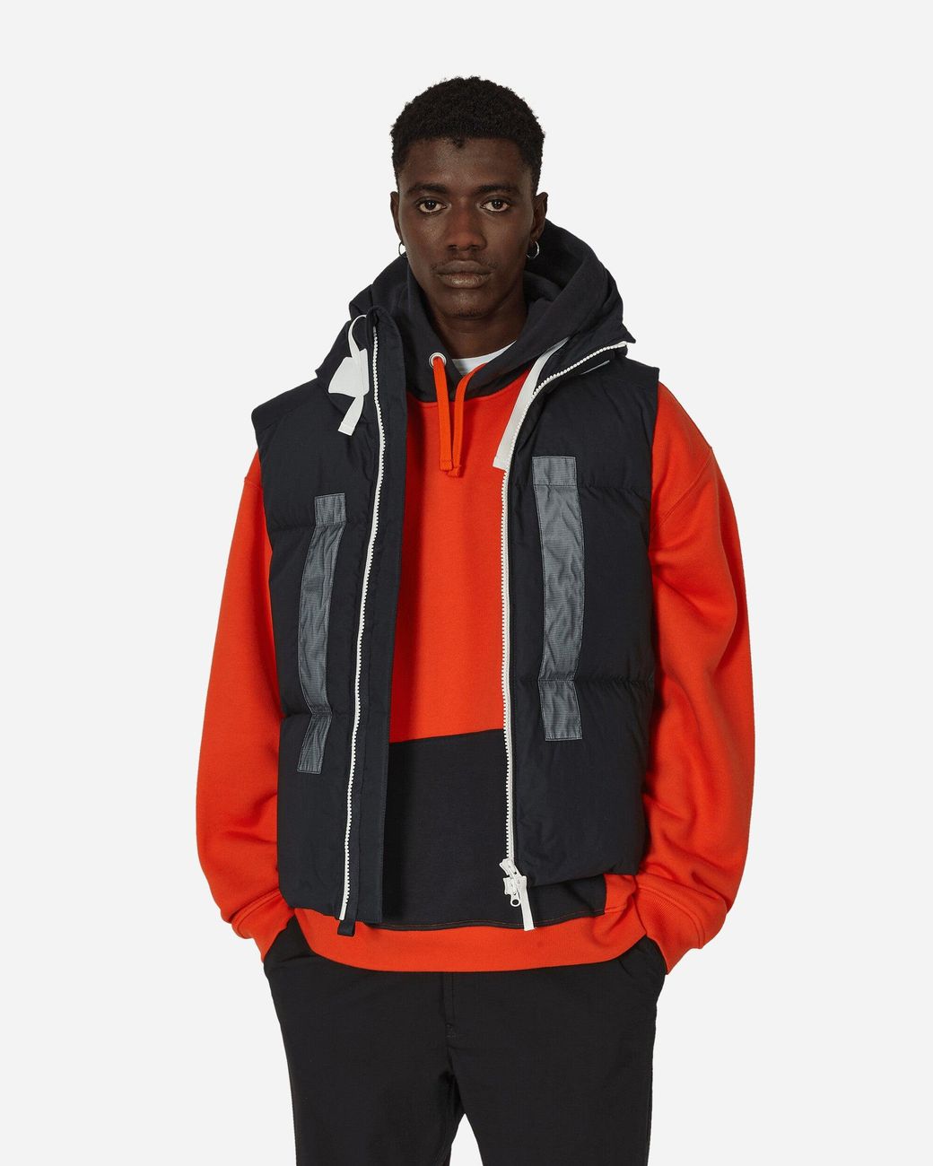 Stone Island Marina Rubber Wax Poplin Down Vest in Red for Men | Lyst