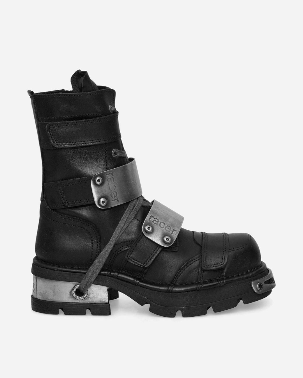 Racer Worldwide New Rock Leather Boots in Black for Men | Lyst