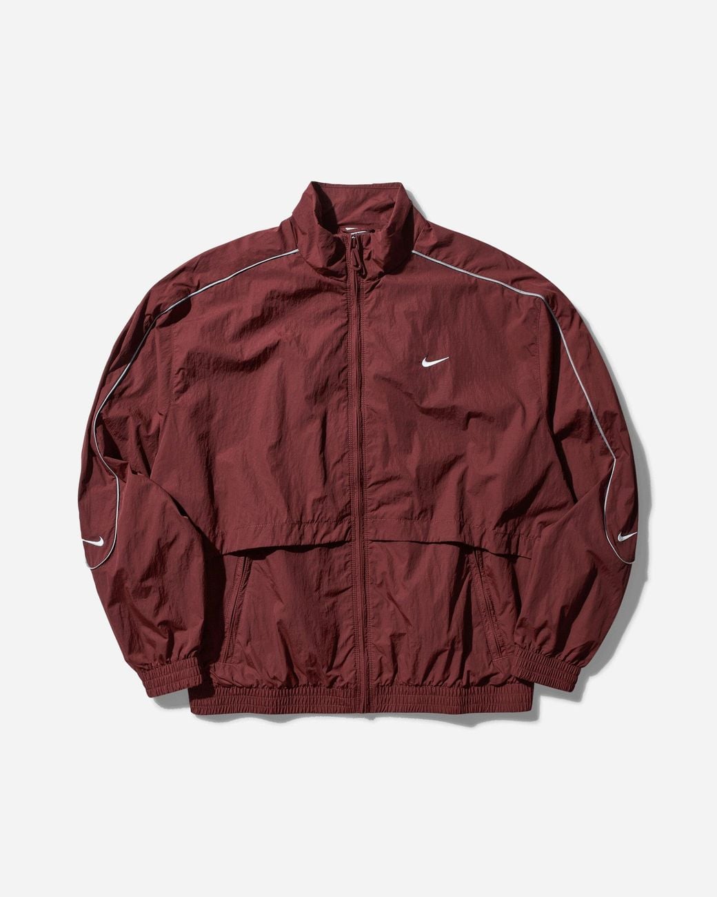Nike S Solo Swoosh Woven Track Jacket Dark Pony in Red for Men | Lyst UK