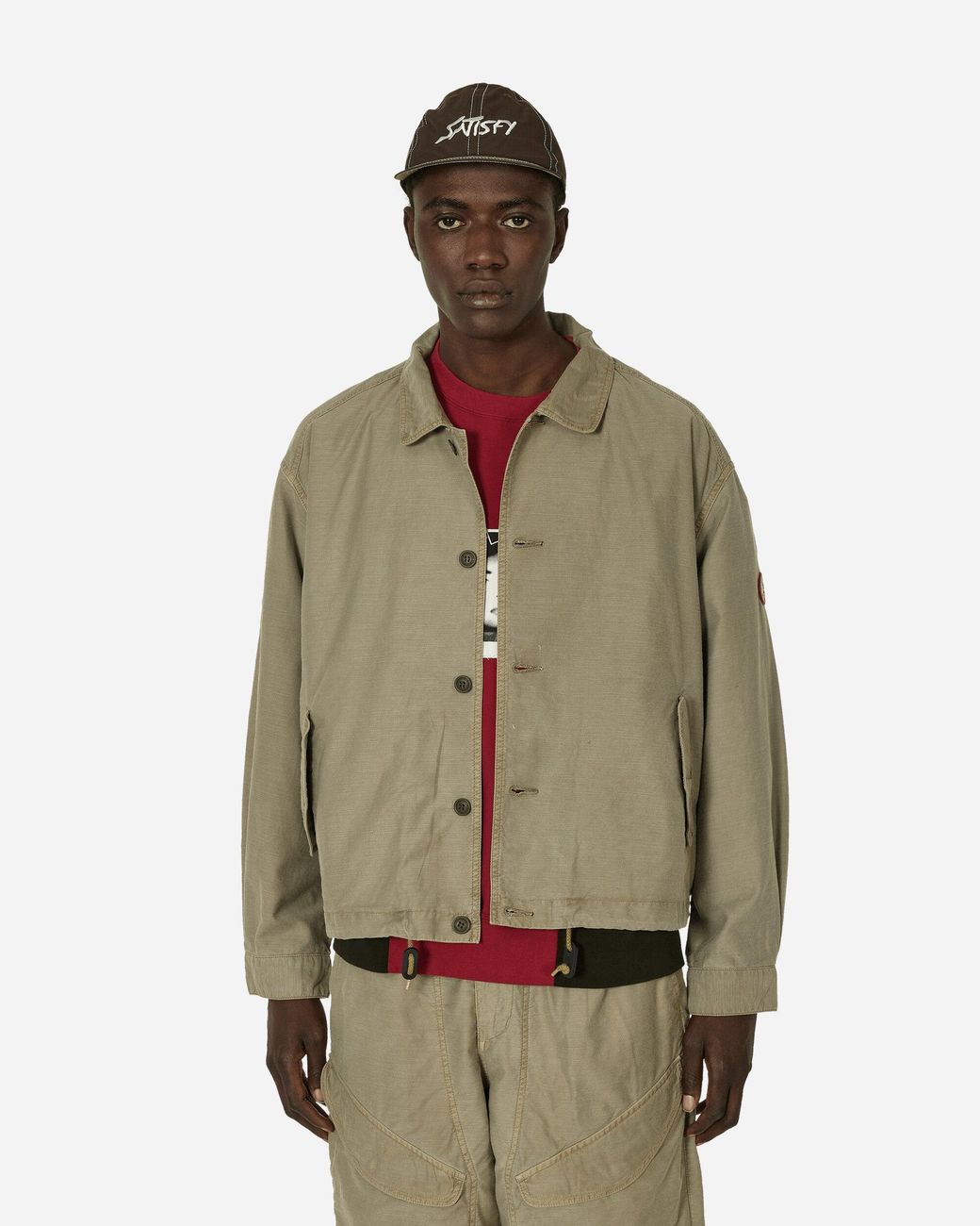 Cav Empt Overdye Light Cotton Button Jacket Khaki in Green for Men | Lyst
