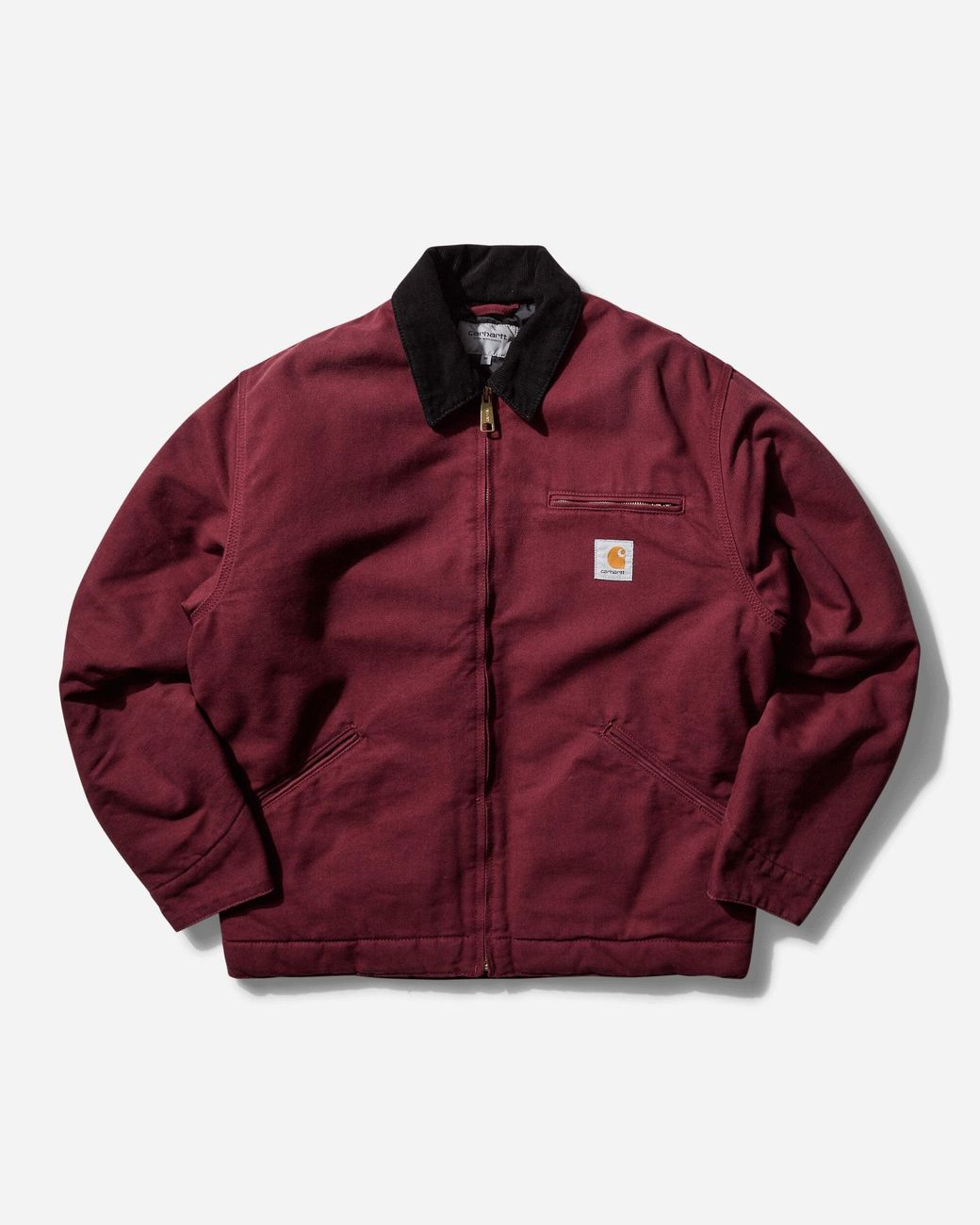 Carhartt Og Detroit Jacket Malbec / (aged Canvas) in Red for Men | Lyst