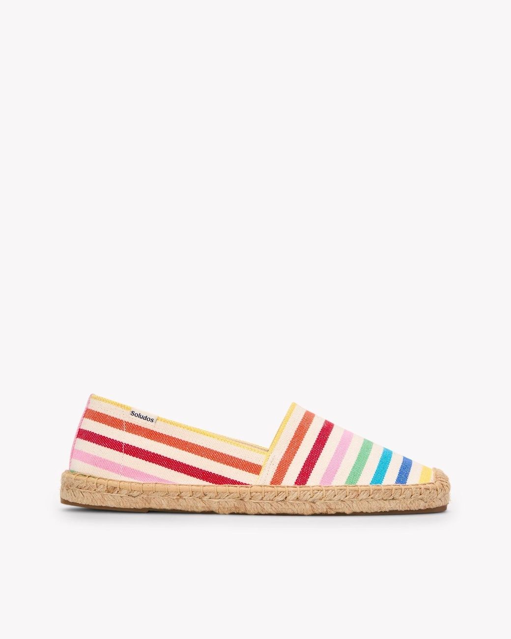Soludos Original Espadrille | Woven Stripe | Classic - Rainbow in Pink ...