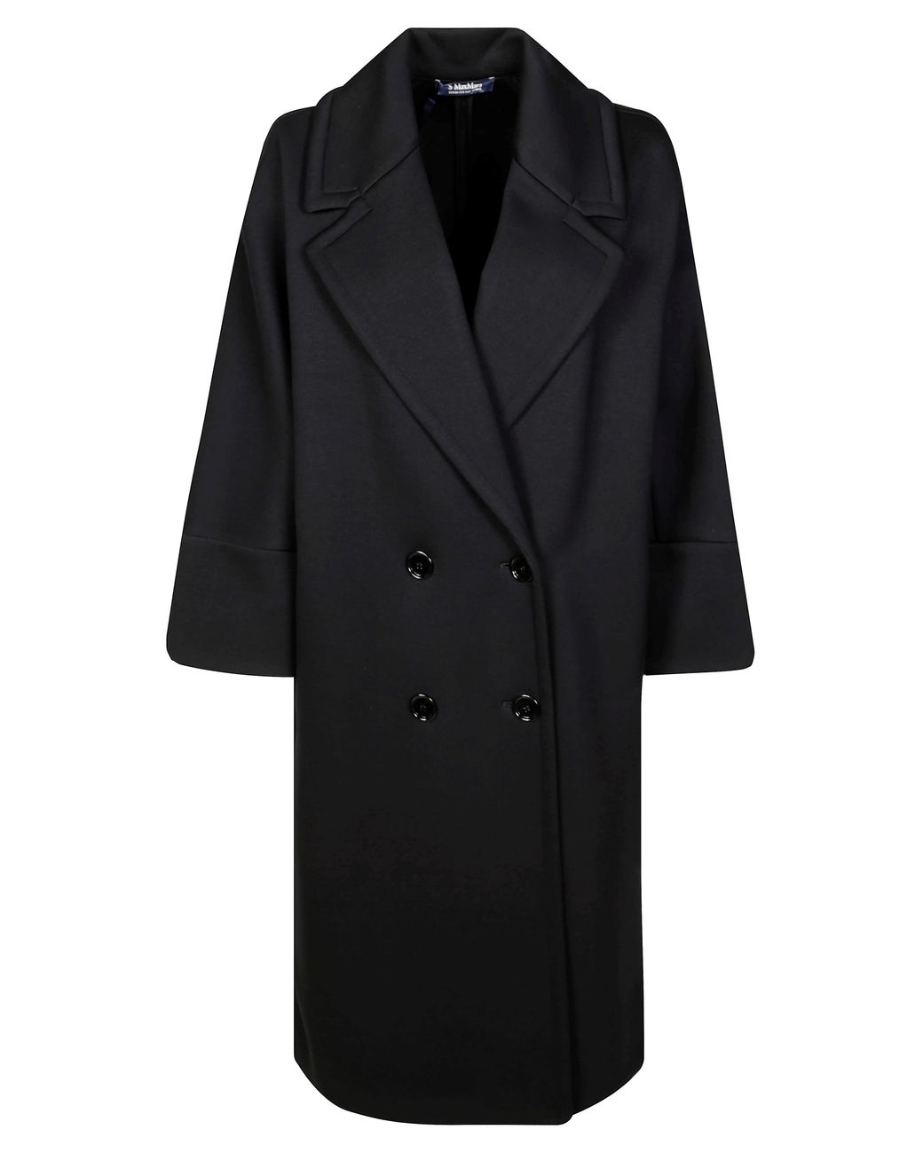 Max Mara Max Mara Emma Jersey Coat in Black | Lyst