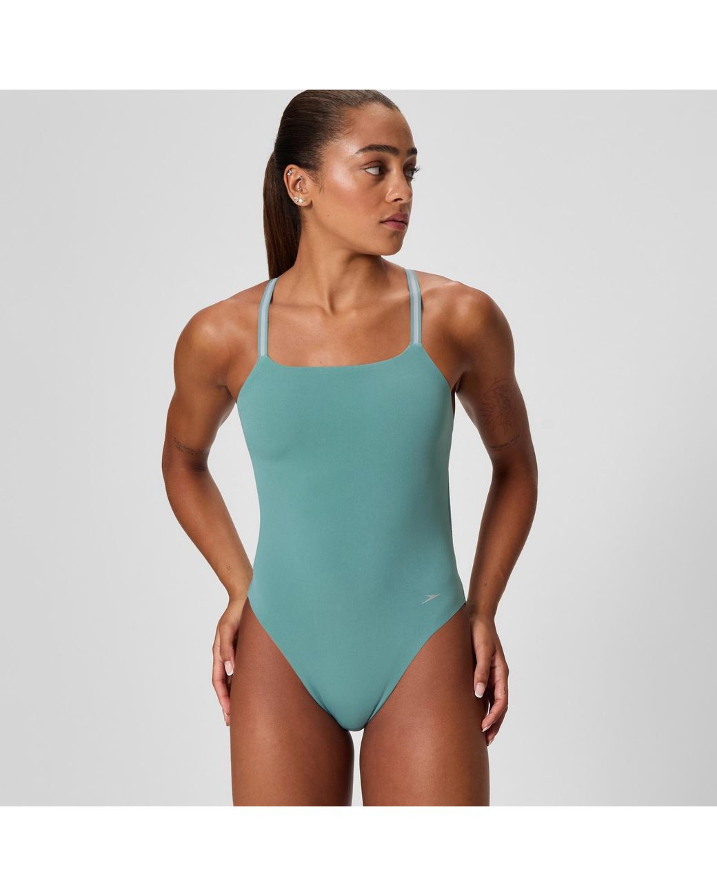Speedo Vanquisher Active Back One Piece Storm in Blue | Lyst