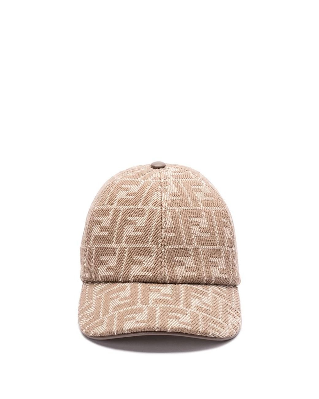 Fendi 'Ff' Denim Baseball Cap in Natural | Lyst UK